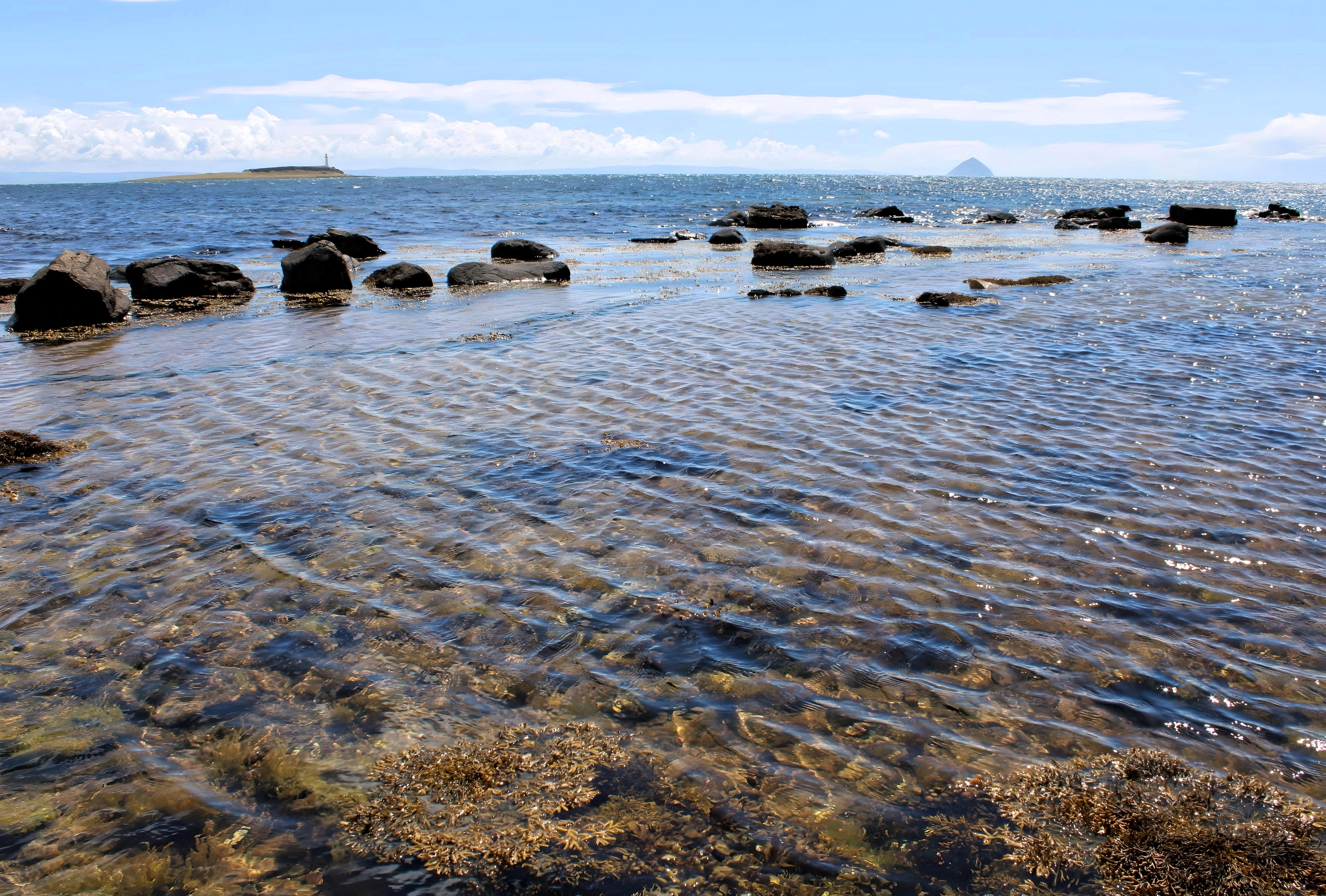 Kildonan Beach - Pladda Island & Ailsa Craig View. Arran - Scotland ...