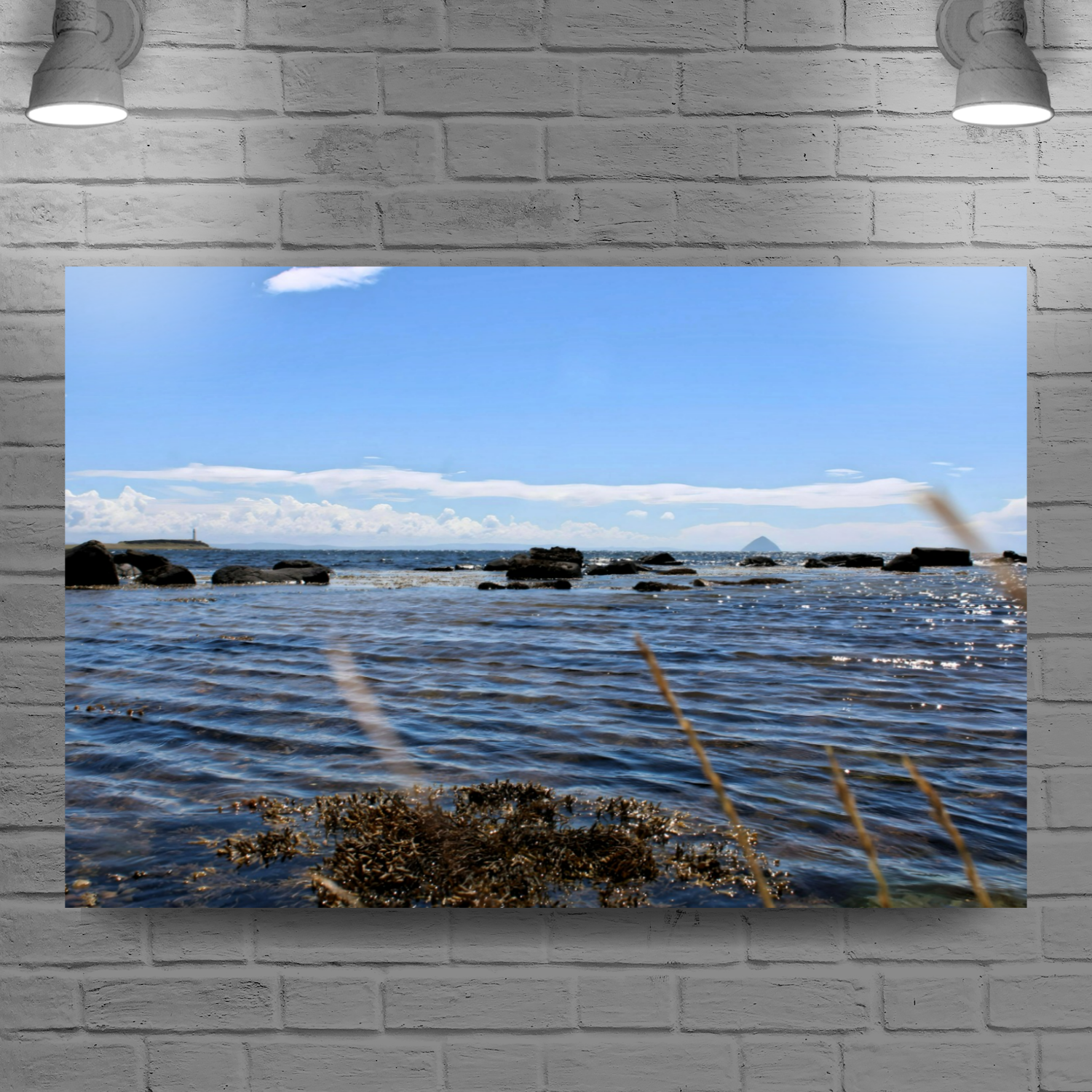 Giclée Mounted Wall Art Prints. Kildonan Beach. Ailsa Craig. Isle of A ...